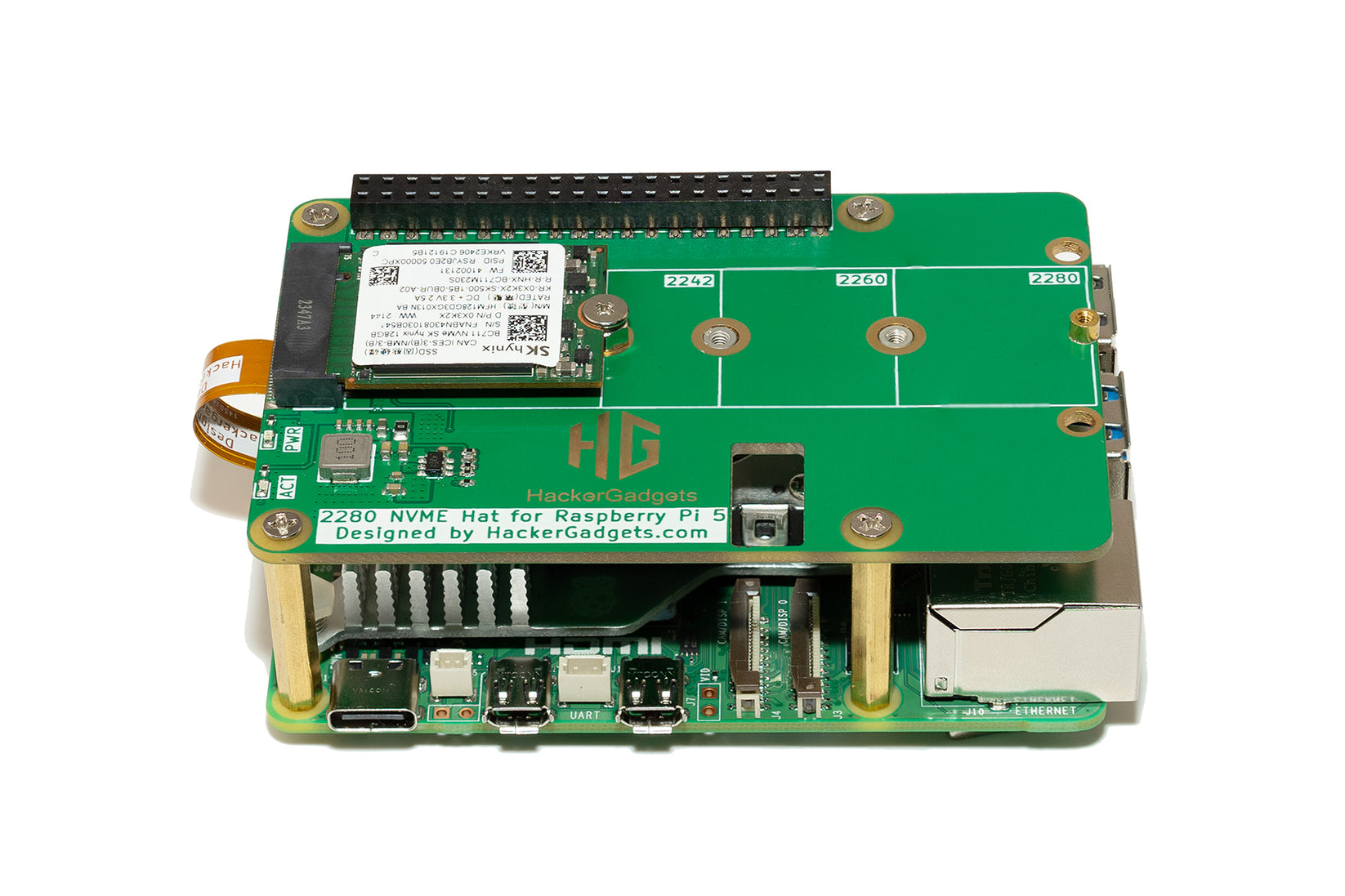 NVME Hat for Raspberry Pi 5 supports up to 2280 size SSD – Hacker Gadgets