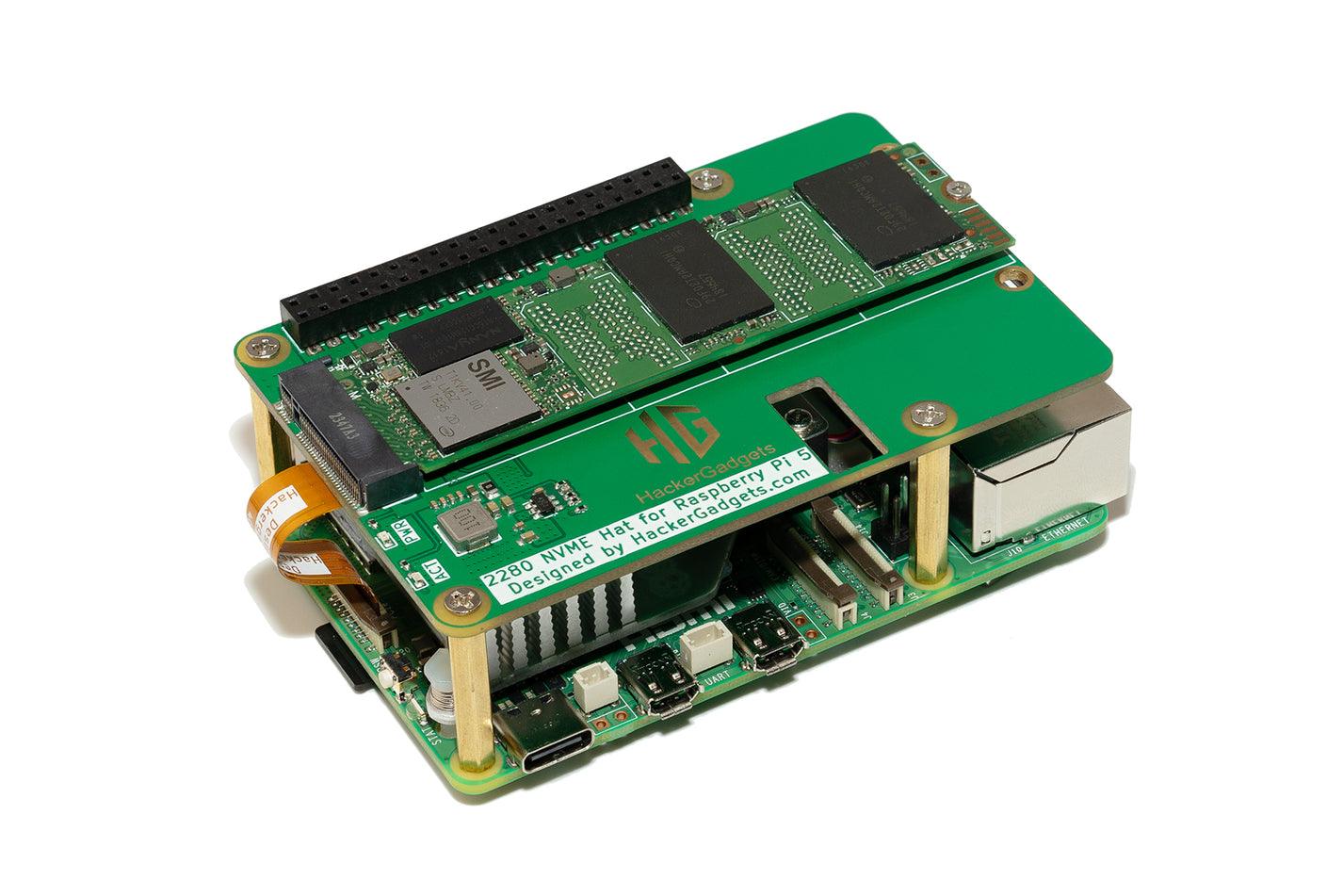NVME Hat for Raspberry Pi 5 supports up to 2280 size SSD – Hacker Gadgets